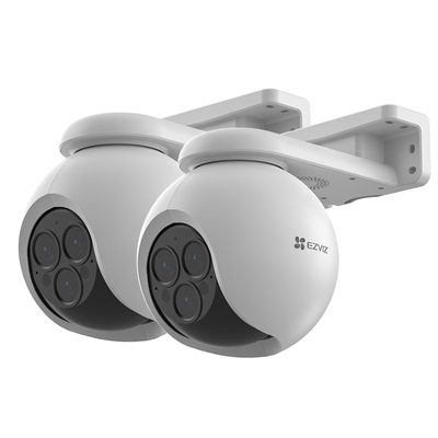 萤石2台H80f室外云台三摄变焦AI网络摄像头远程智能4G监控套装