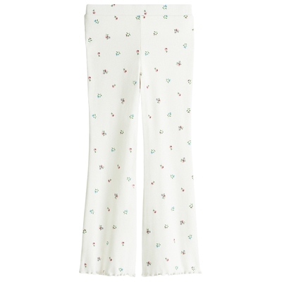 HM春季童装儿童女童裤子中腰休闲印花喇叭打底裤1245505