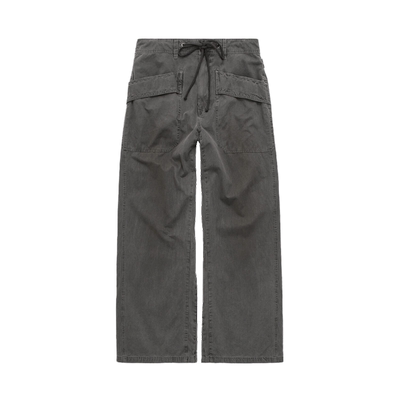 POLYTERU 25秋冬做旧纯色休闲裤日韩高街直筒工装裤韩国代购