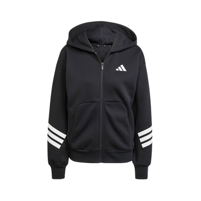 Adidas阿迪达斯女子春季针织拉链连帽运动茄克夹克外套JE0171