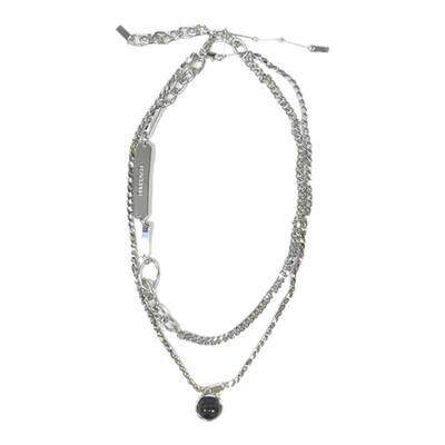 daccord金属叠戴天然石项链