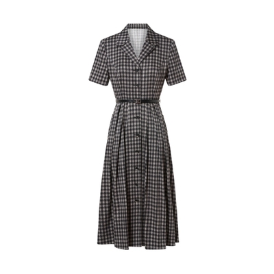 新疆长绒棉衬衫式连衣裙珂思