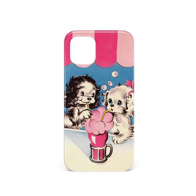 vintage小众潮可爱复古小狗插画简约艺术适用于苹果IPhone15/14promax/13pro/12/11/xs/16菲林手机壳IMD软壳
