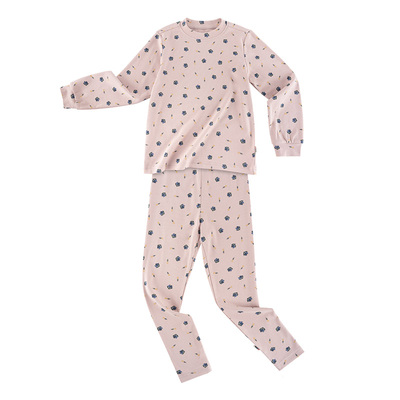 印花高领长袖紧身裤套装