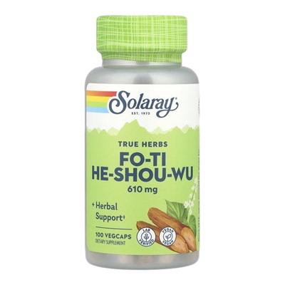 Solaray何首乌素食胶囊呵护头发健康乌黑2发丝支持肾脏健康温和养