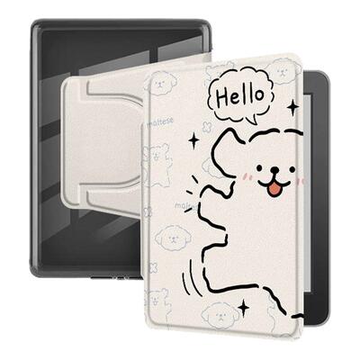 适用Kindle磁吸分离Paperwhite电纸书kpw1线条小狗2/3透明壳4可爱猫咪5第11/12代658青春版958电子书保护套潮