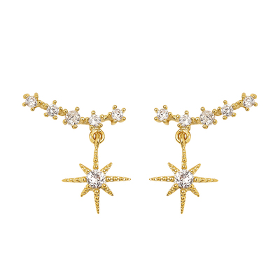 八芒星复古无痛简约蚊香盘耳夹