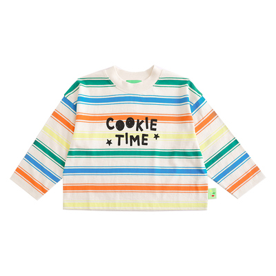 ILOVEJ女童条纹纯棉上衣