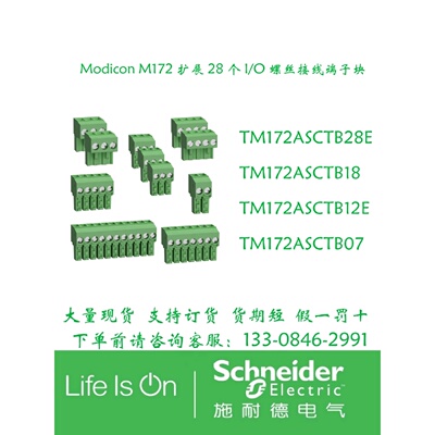 议价施耐德螺丝接线端子块TM172ASCTB28E B18 12E 全新原装