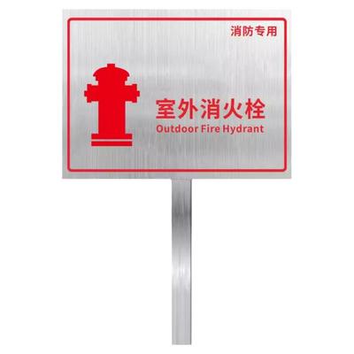 【升级不锈钢】室外消火栓插地牌