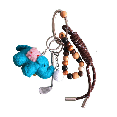 AbbottVINTAGE【羊毛毡小象挂件】创意编织挂绳百搭包包钥匙挂件