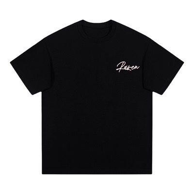 ETR纯棉宽松休闲美式字母短袖T恤