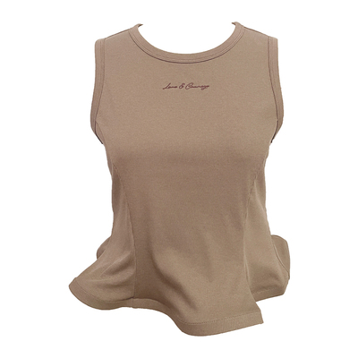 容子木ROSEMOO25夏商场同款棉感微弹前胸字母无袖上衣RSS2EC432D