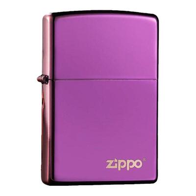 zippo彩冰紫冰标志防风煤油