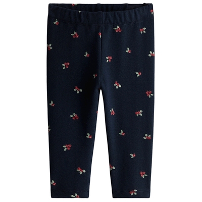 HM童装女婴裤子冬季拉绒内里印花保暖外出打底裤1292343