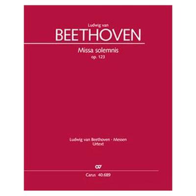 贝多芬 庄严弥撒 op123 声乐谱 carus原版乐谱书 Beethoven Missa solemnis Vocal Score CV 40.689/03