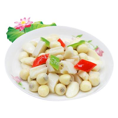 洪湖三宝湖北酒店清炒菱角莲藕