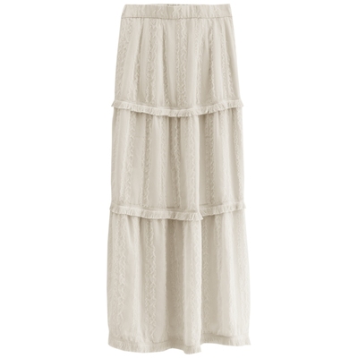 sly温柔初恋感小白裙蕾丝半身裙