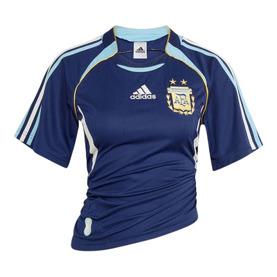 Adidas/阿迪达斯正品夏季女士时尚足球休闲褶皱修身短袖T恤KE2289
