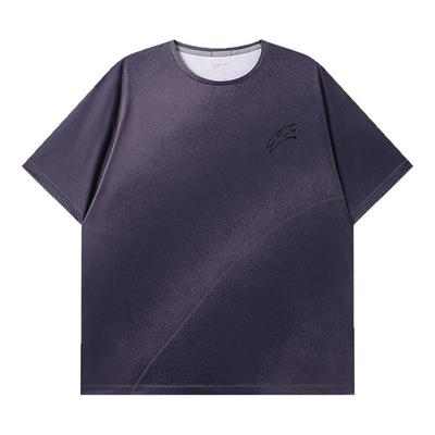 CryingCenter渐变3Clogo晕染肌理跑步短袖T恤运动吸汗单向导湿