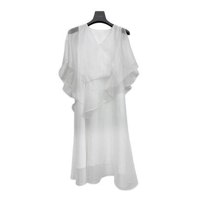 s.deer小白裙露肩甜美约会连衣裙