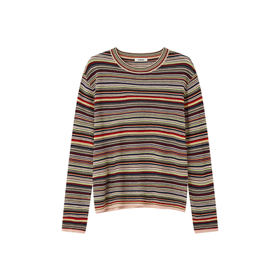 indicia标记商场同款2025冬季新款撞色条纹厚款针织衫 F2D5ZZ660F