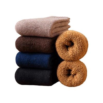 袜子男中筒超厚羊毛袜冬季加绒加厚长筒长袜冬天抗寒保暖东北棉袜