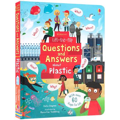 Usborne翻翻学塑料Lift the Flap Questions and Answers About Plastic英文原版绘本幼儿环保教育翻翻书纸板儿童科普百科读物