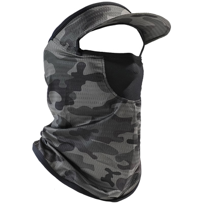 夏季冰丝防晒面罩帽子一体面纱男