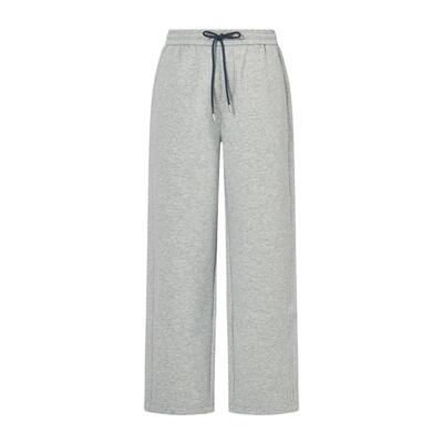 棉感宽松直筒针织裤