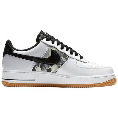 Nike/耐克正品AirForce1AF1Low白灰黑迷彩休闲运动板鞋CZ7891-100