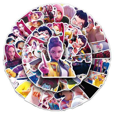 K-POP猎魔女团贴纸韩流动画电影