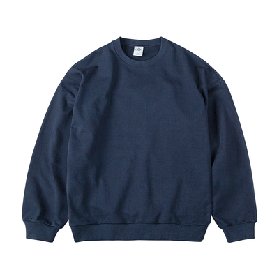 圆领廓形落肩宽松卫衣