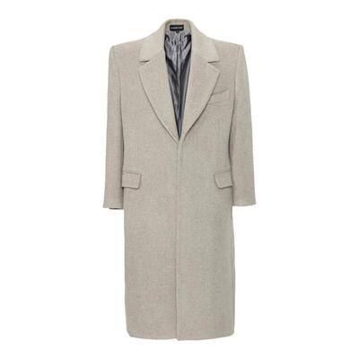 Nomorefight中长款羊绒毛呢大衣