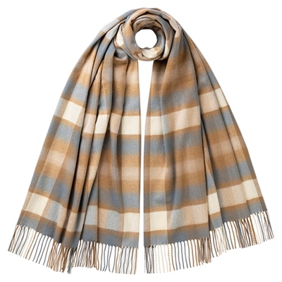 【特享55折】Johnstons of Elgin经典羊绒披肩新年礼物 纯色&格纹