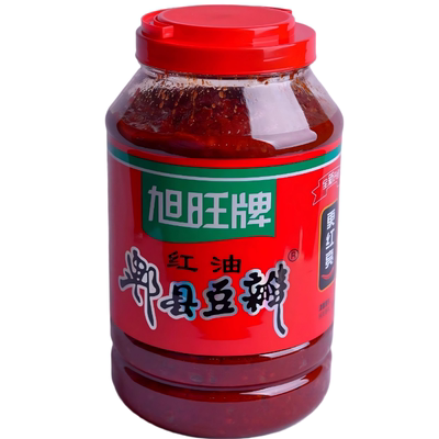 旭旺红油郫县豆瓣酱4KG日晒夜露