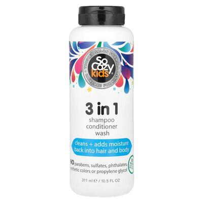 SoCozy,儿童，3 合 1 洗发水护发素，10.5 液量盎司（311 毫升）
