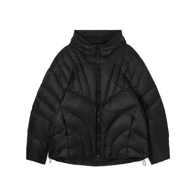 菱格绗缝加厚廓形短款羽绒服