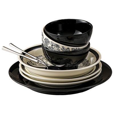 漫时光陶瓷碗家用2026新款高颜值饭碗轻奢碗碟盘子组合餐具套装