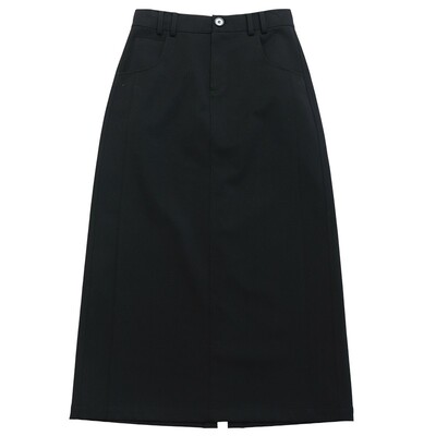 复合TR显瘦遮肉黑色系A字半裙