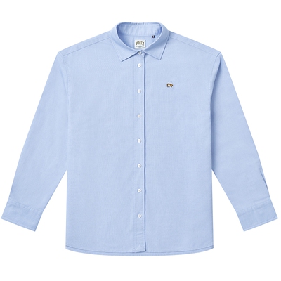 【春季甄选】Hazzys哈吉斯牛津纺衬衫女休闲宽松长袖衬衣通勤上衣