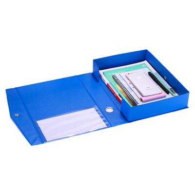 齐心心PCV档案盒A4加厚资料盒