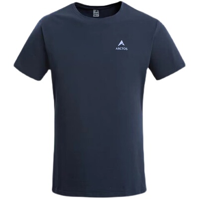 极星男款T恤圆领纯棉透气排汗