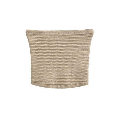 肌理感针织抹胸背心短款上衣