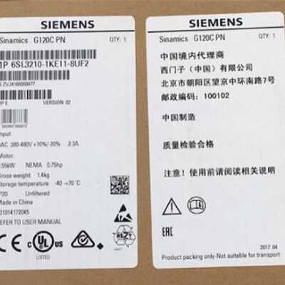 议价6SL3210-1KE11-8UF2 G120C标称功率 0.55kW 6SL32101KE118UF2