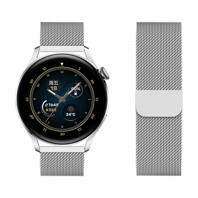 适用于vivowatch5/3表带磁吸扣金属米兰尼斯智能手表iQOO WATCH 5腕带透气运动商务休闲男女款替换高级舒适