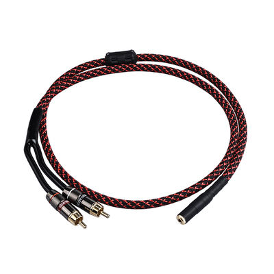 YY-JNM35母转双莲花一分二音频线