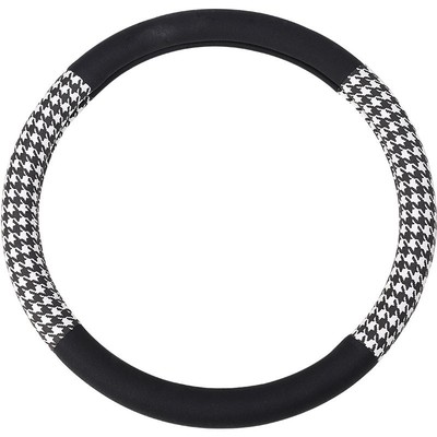 山茶花千鸟格方向盘套