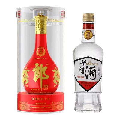 董酒白标430ml红花郎红15组合装