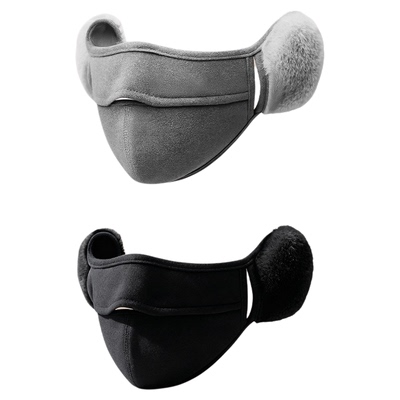 Jeep毛绒口罩女保暖防寒耳罩男秋冬耳捂护耳包防风骑行面罩二合一